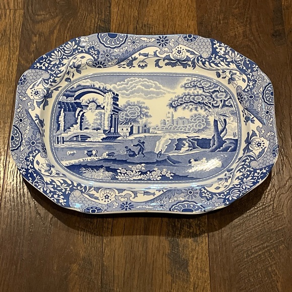 Spode | Dining | Vintage Spode Blue And White Serveware Platter | Poshmark